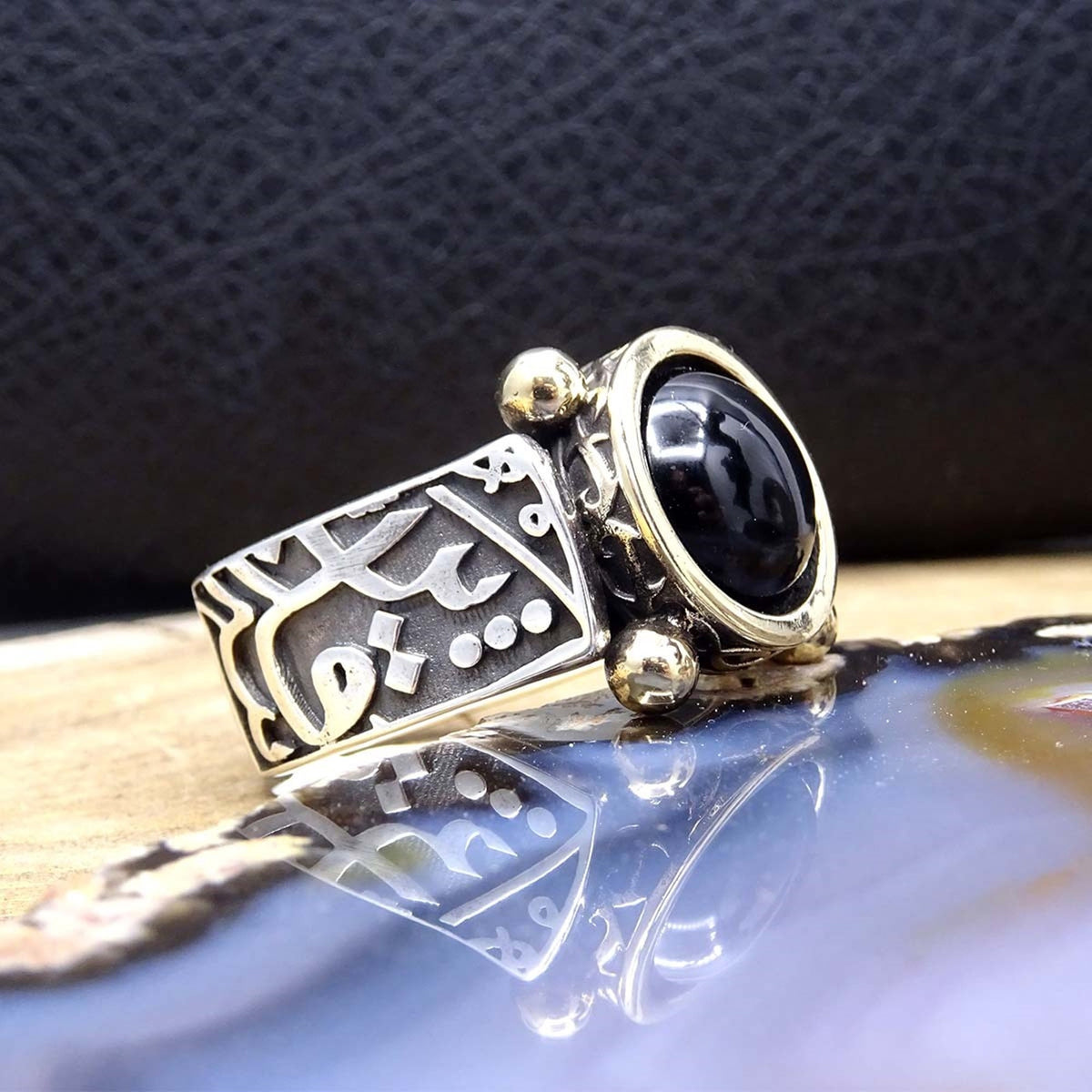 Wa Huwa Ala Kulli Shayin Qadeer Aqeeq Stone Ring Sterling Silver | Ara